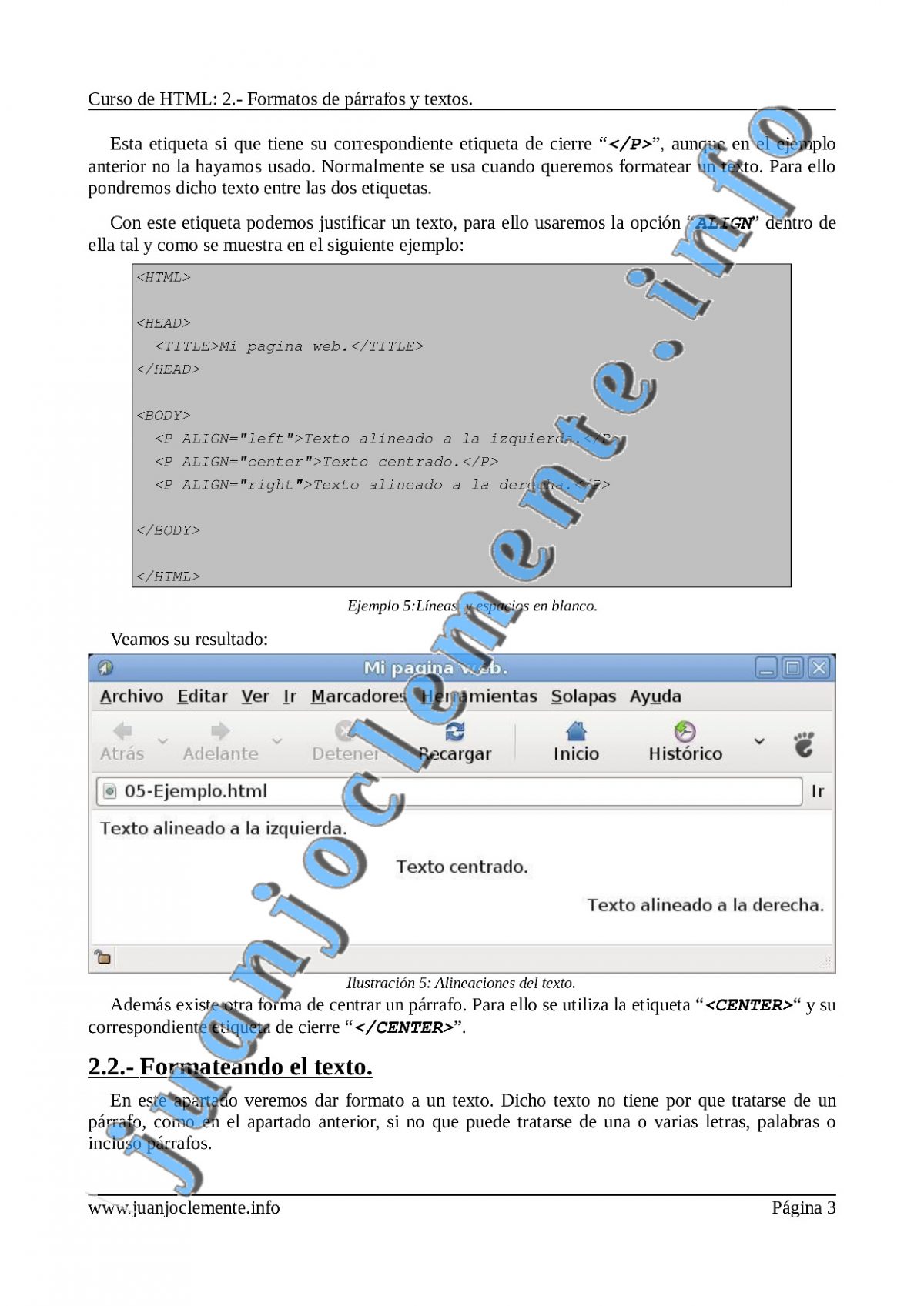 Curso Básico de HTML (2): Formatos de párrafos y textos. – Blog de ...