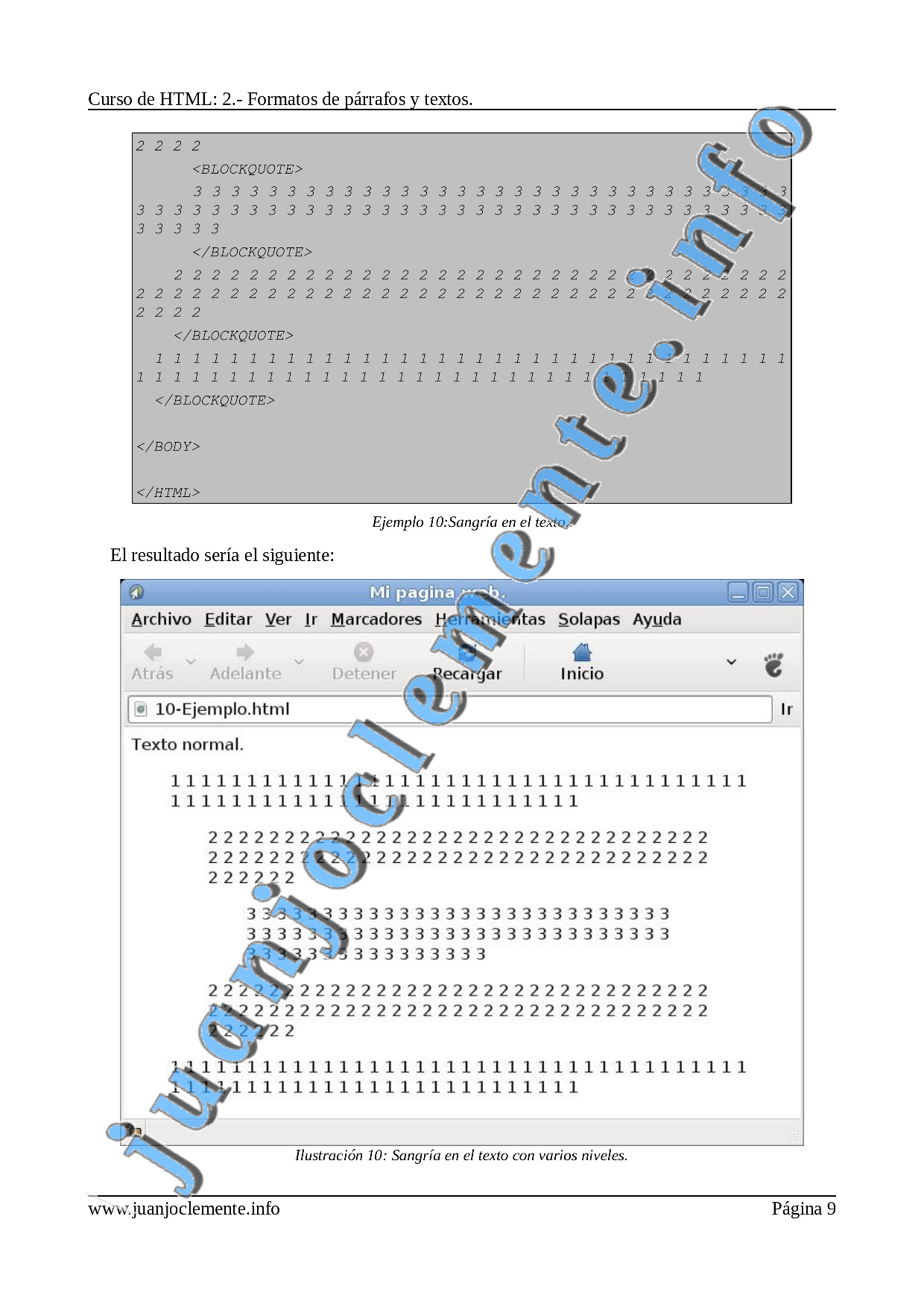 Curso Básico de HTML (2): Formatos de párrafos y textos. – Blog de ...