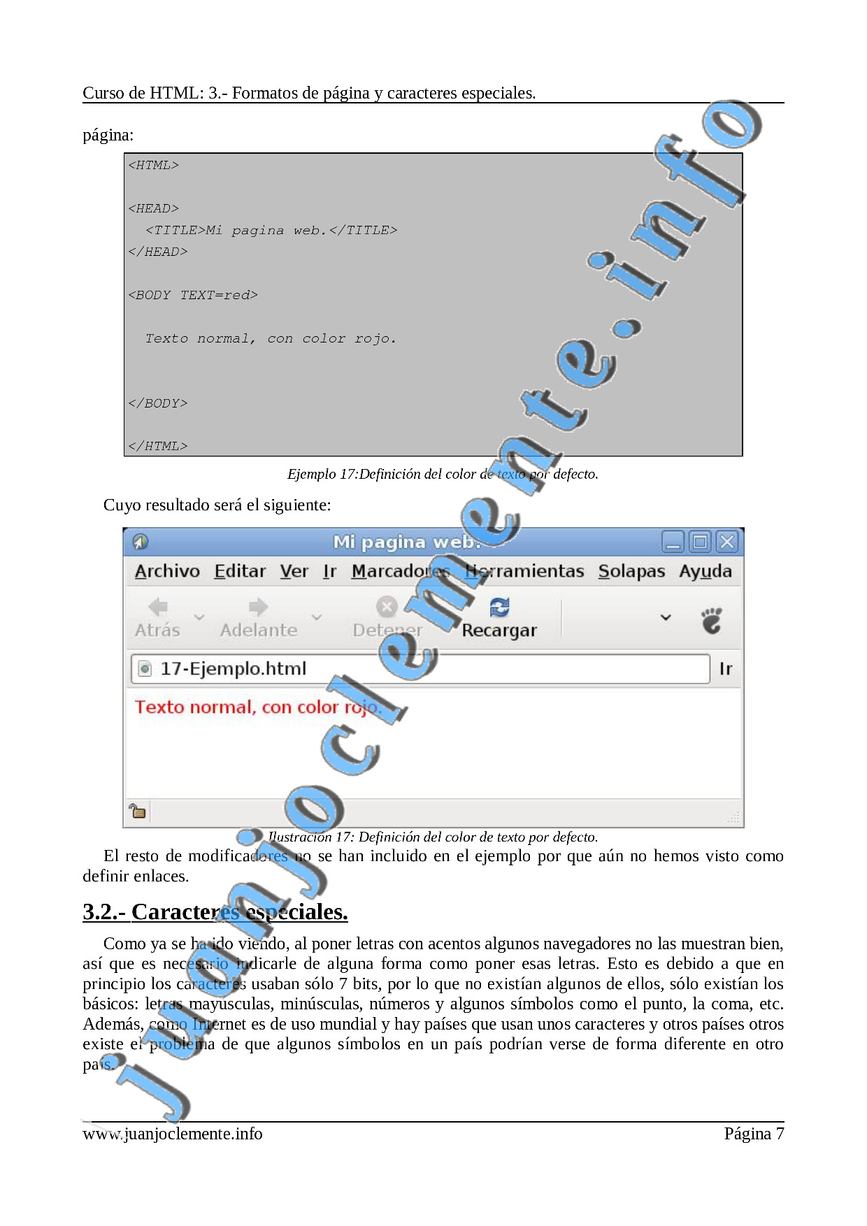 Curso Básico de HTML (3): Formatos de página y caracteres especiales ...