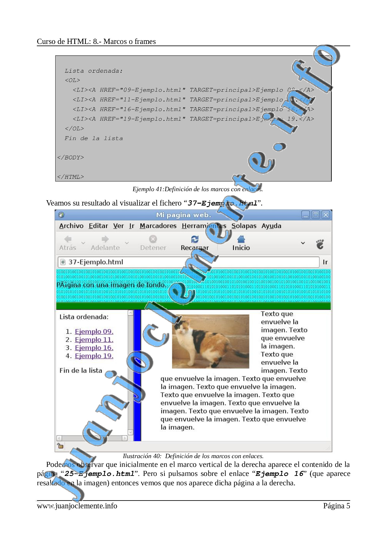 Curso Básico de HTML (8): Marcos o frames. – Blog de Juanjo Clemente