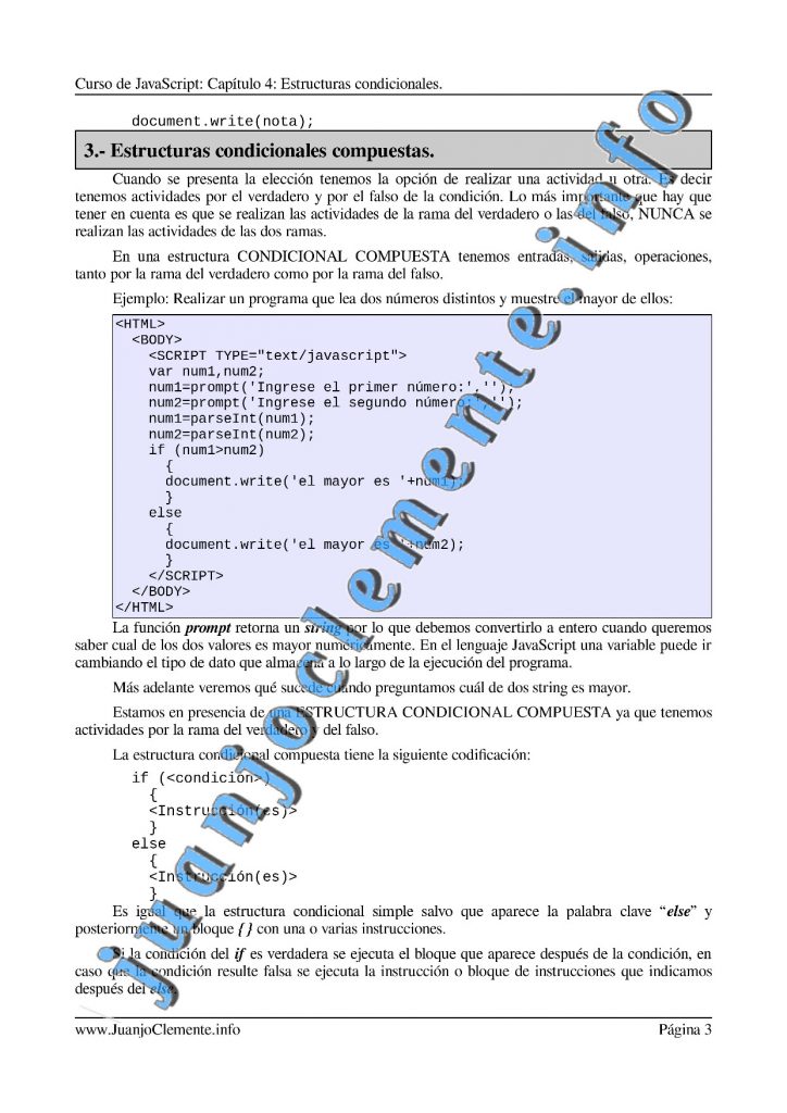 Curso básico de Javascript (4): Estructuras condicionales. – Blog de ...