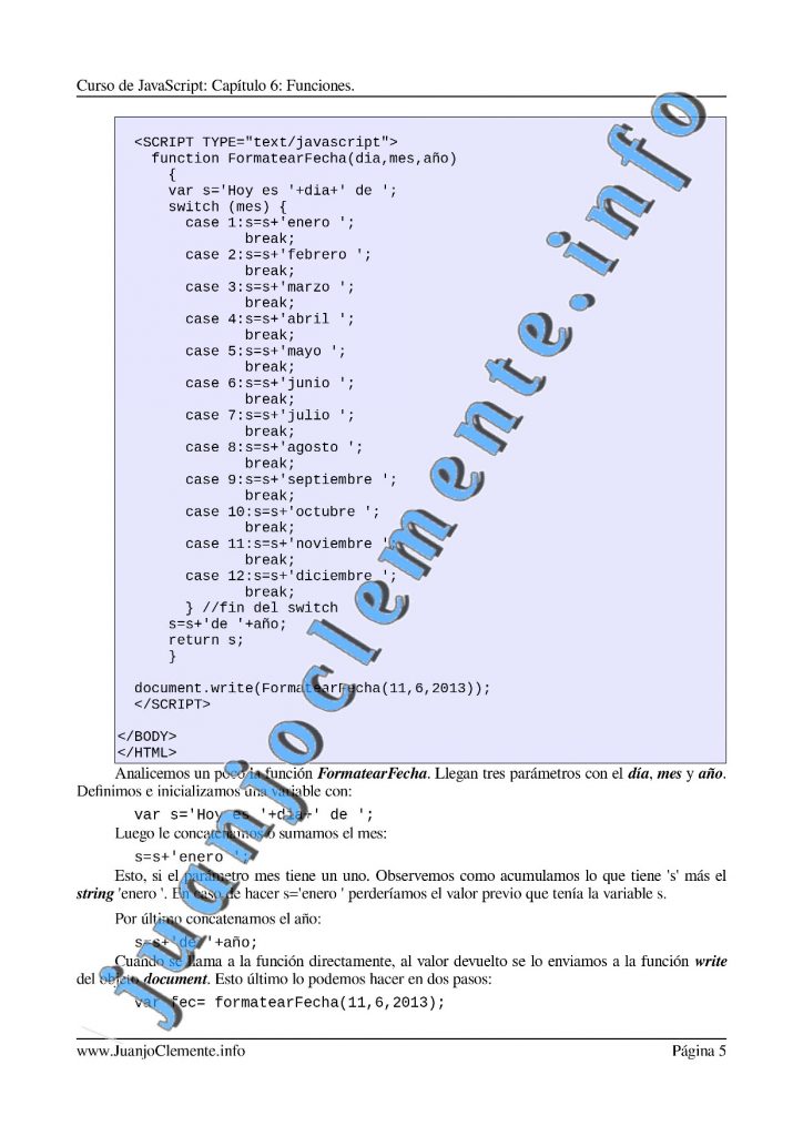 Curso básico de Javascript (6): Funciones. – Blog de Juanjo Clemente
