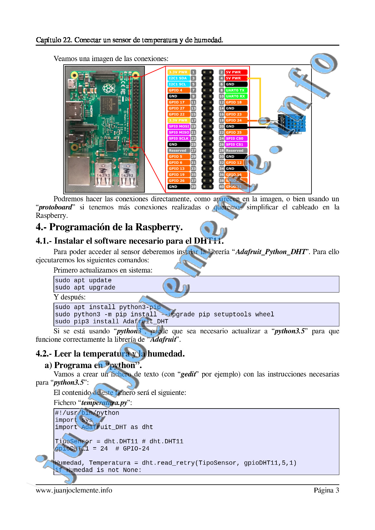 Raspberry (22): Conectar un sensor de temperatura y de humedad. – Blog ...