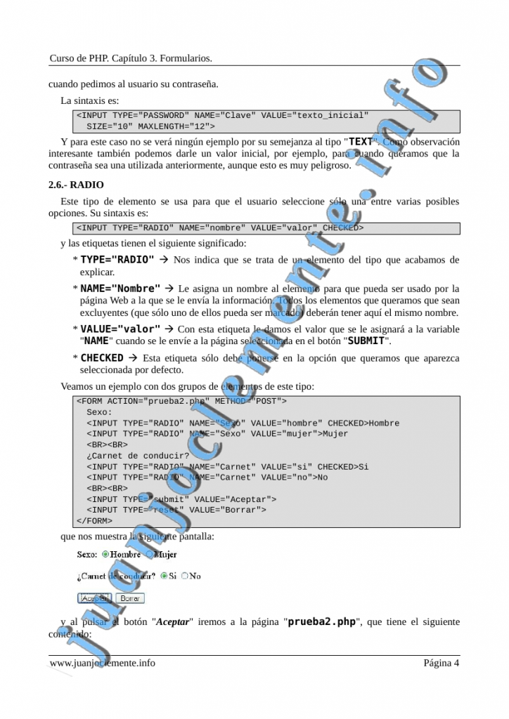 Curso de PHP (3): Formularios. – Blog de Juanjo Clemente